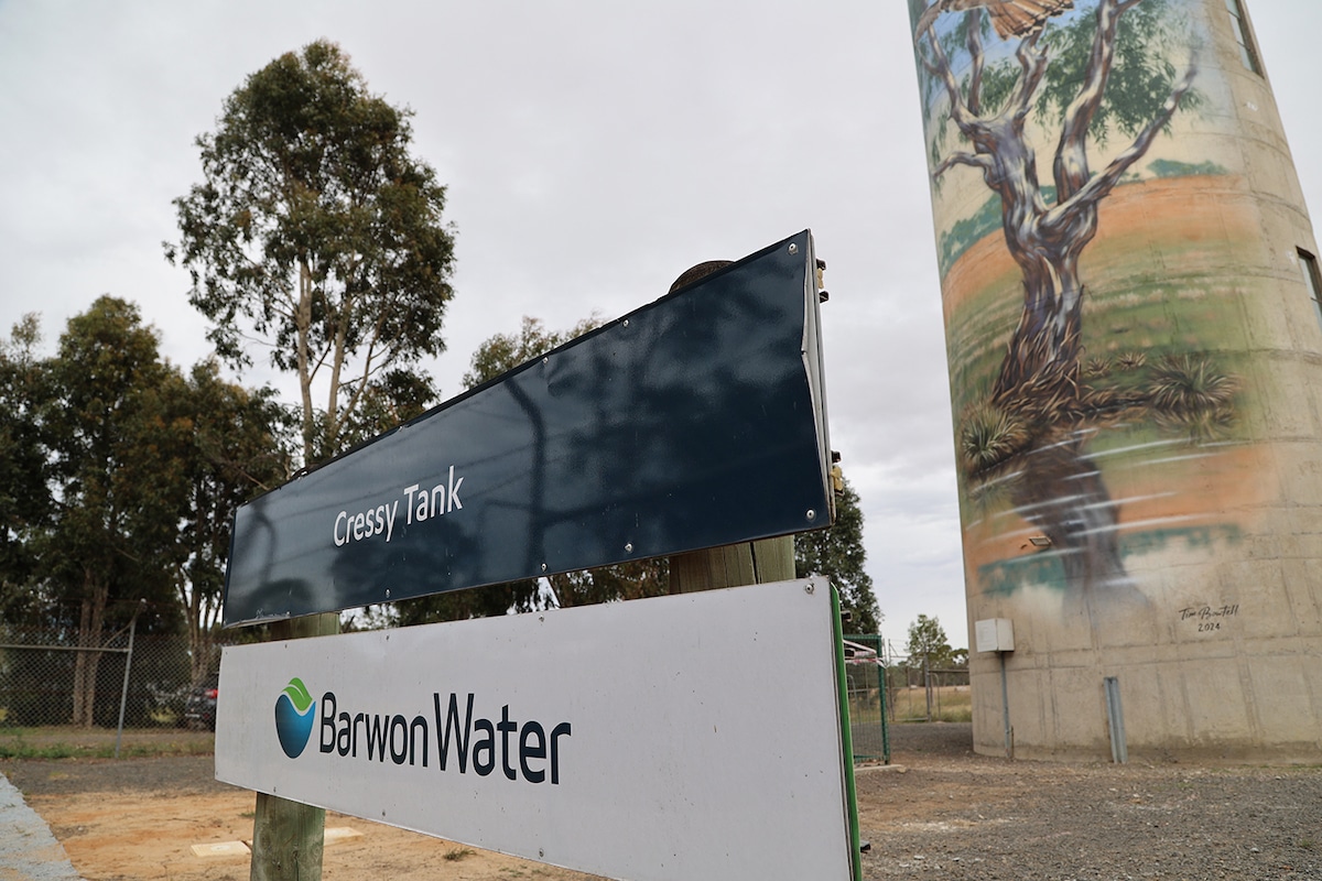Water tower art puts Cressy on the map - Inside Water